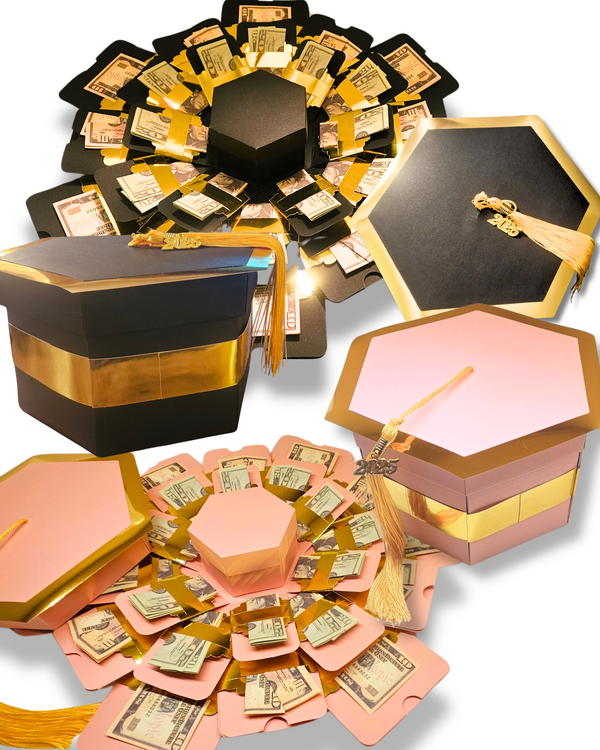 Graduation Explosion Money Gift Box – Spendable Arrangements
