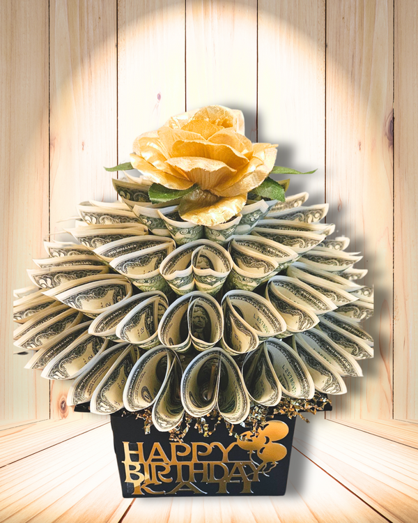 Birthday Money Bouquet Personalized With Name – Spendable Arrangements